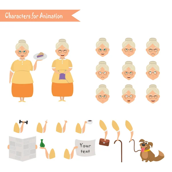 Funny Grandmother Housewife Cartoon Stock Vector Image By ©ladykristy