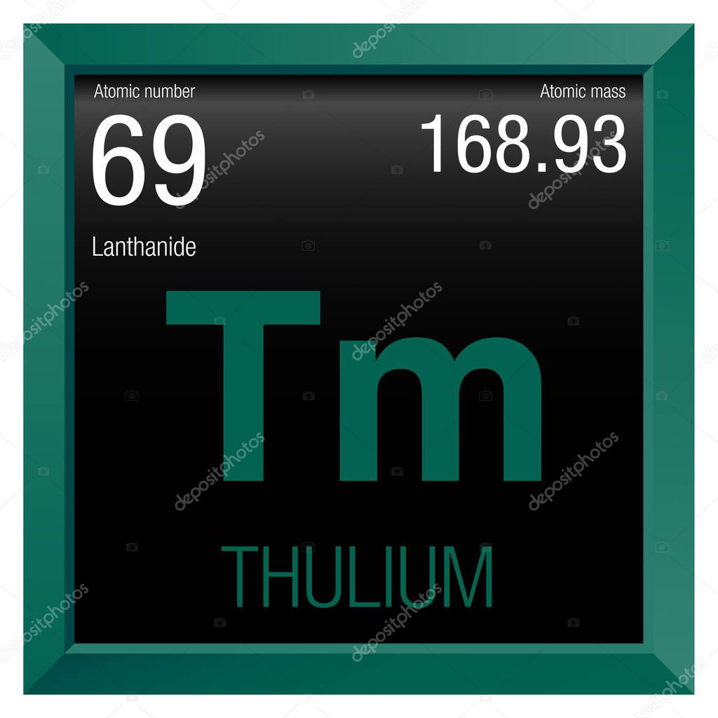 S mbolo de Thulium. Elemento n mero 69 de la Tabla Peri dica de los ...