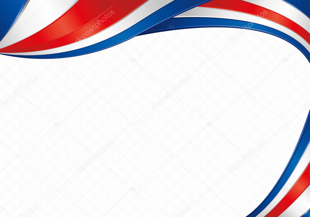 Fondo abstracto con formas de onda con los colores azul, rojo y blanco ...