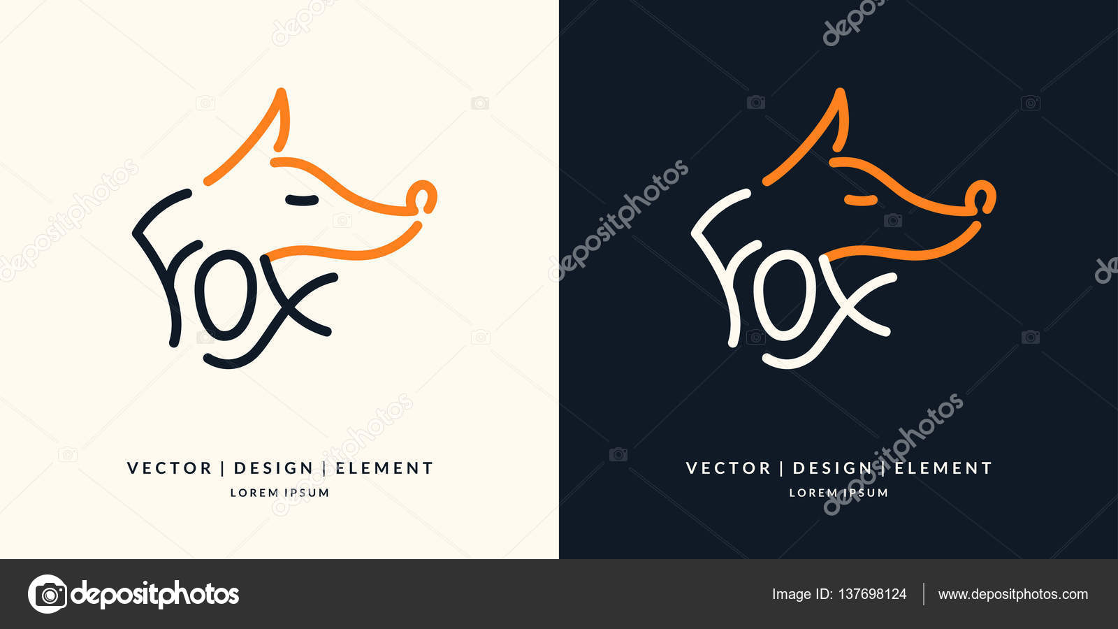 Vector moderno logotipo y emblema de Fox . Vector de stock #137698124 ...