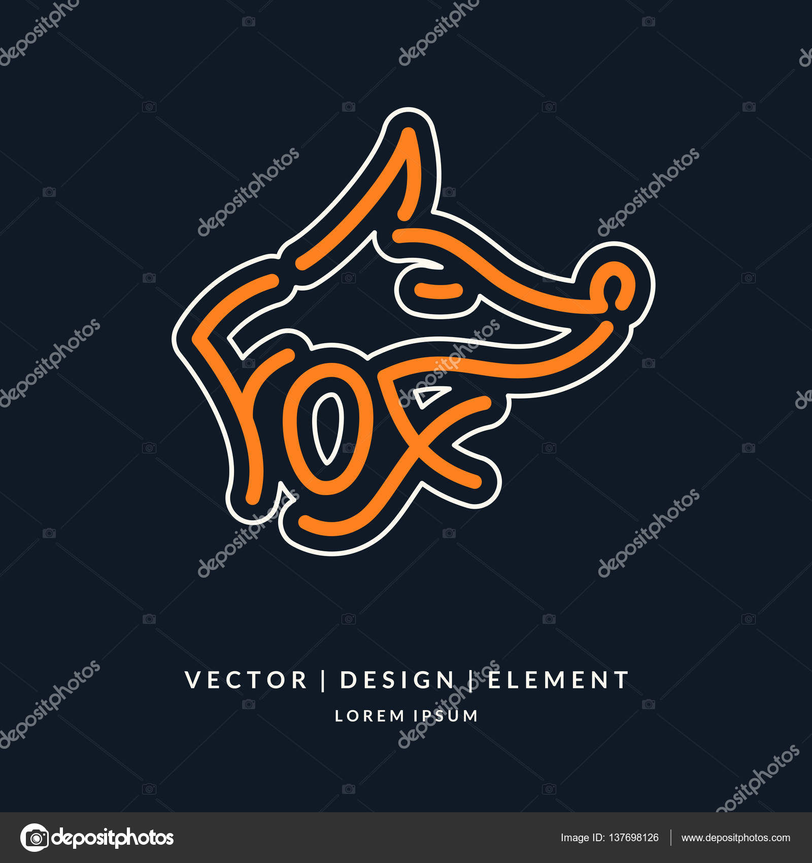 Vektor modernes Fuchs-Logo und Emblem. Stock-Vektorgrafik von ...