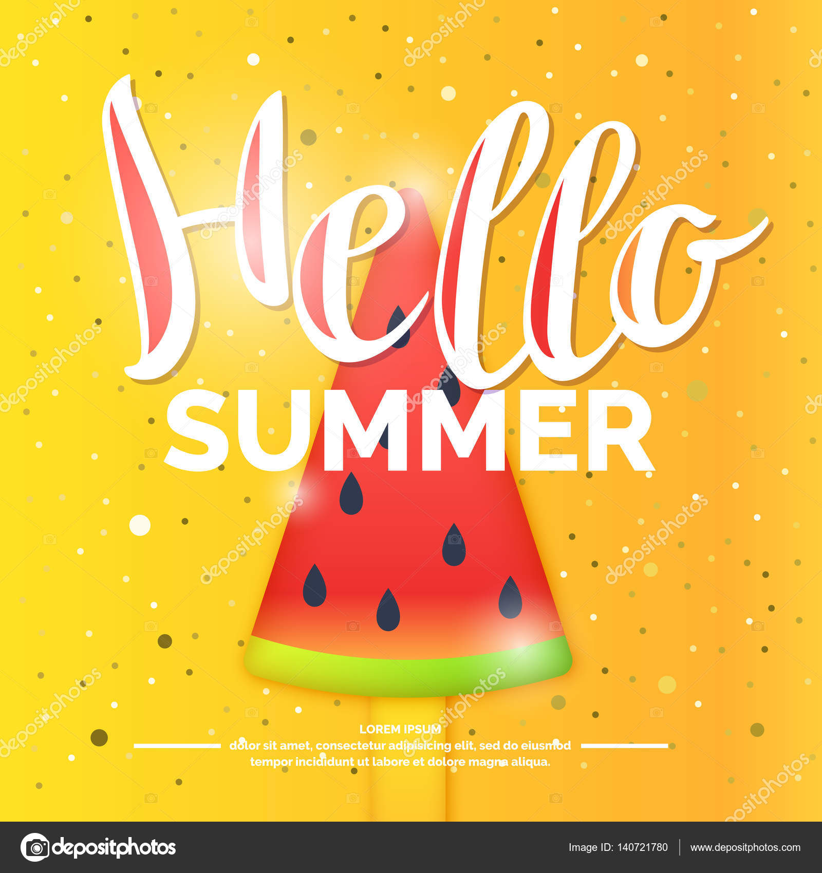 Hello best summer. Stock Vector by ©alekseyderin.gmail.com 140721780