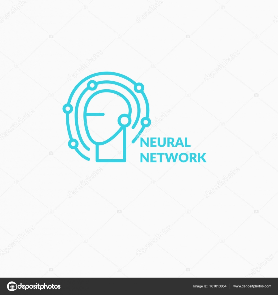 Neural networks, conceptual sign and logo. The analytical system. Stock ...