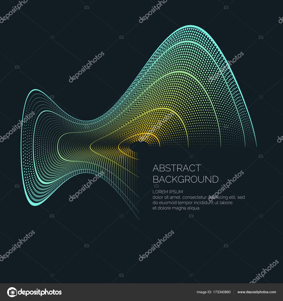 Vector abstract background with a colored dynamic waves, line and ...