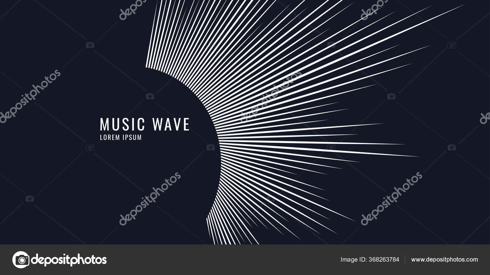 Sound wave. Vector illustration on dark background Stock Vector Image ...