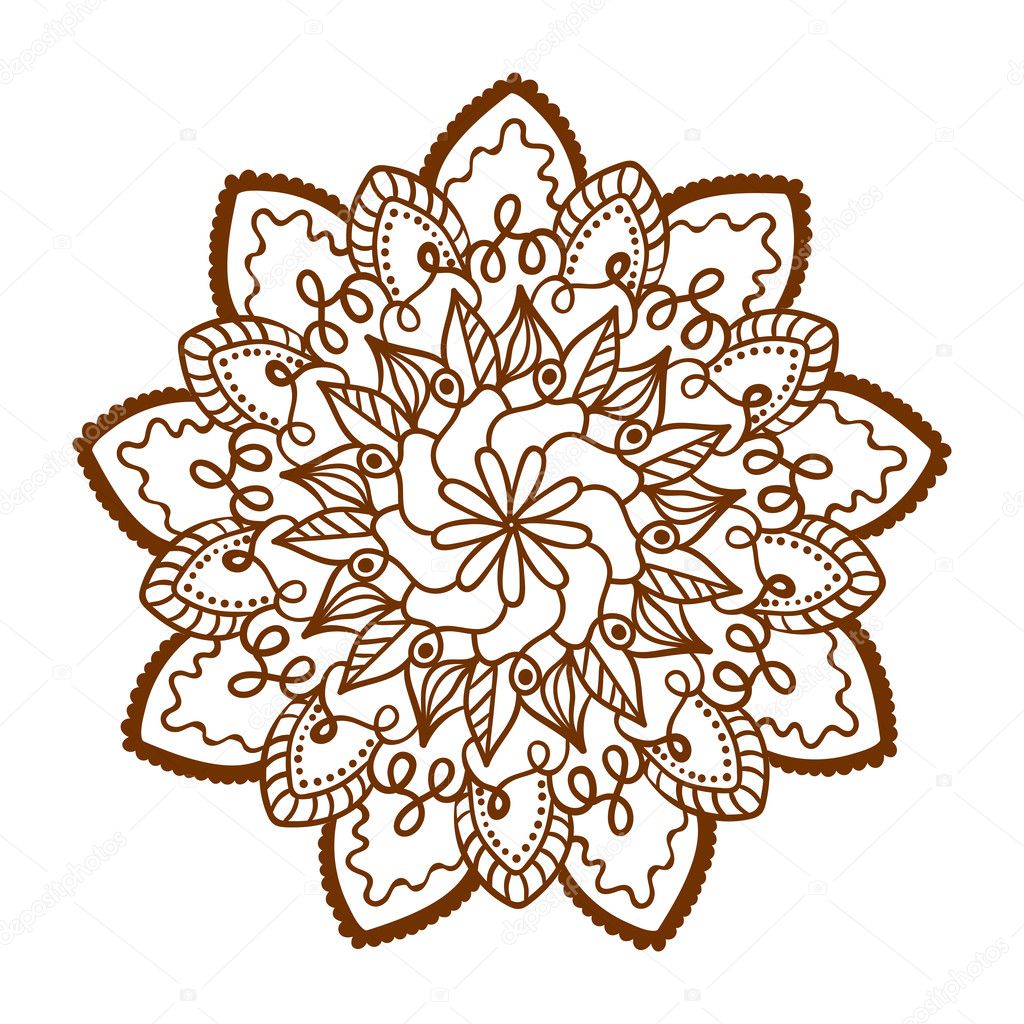 Design of cute brown mandala Stock Illustration by ©mariiasem.outlook ...