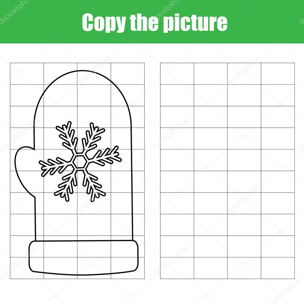 Grid copy children educational game, printable drawing kids activity ...