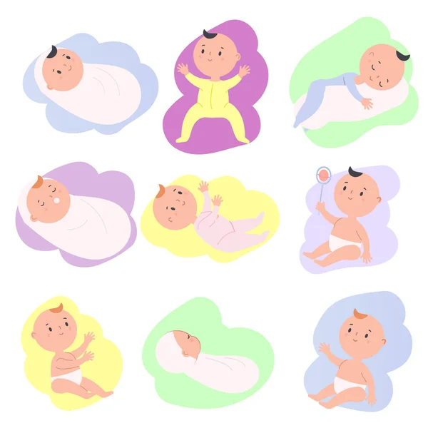 Cartoon Baby Swaddled