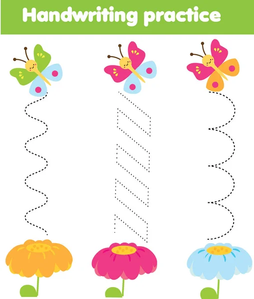 Handwriting Practice Sheet Educational Children Game Printable ...