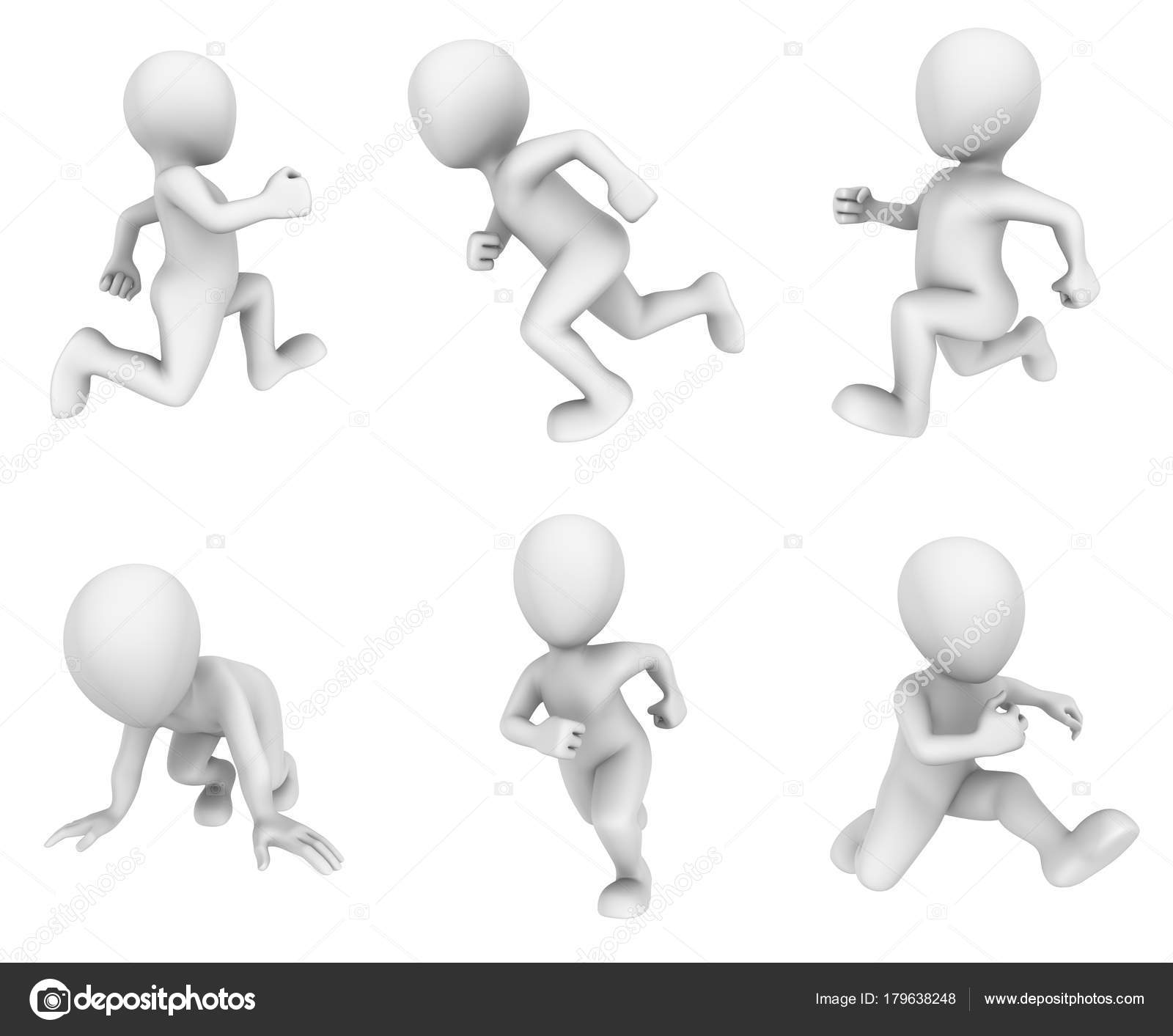 Running White People Illustration — Stock Photo © 3D-Sparrow #179638248