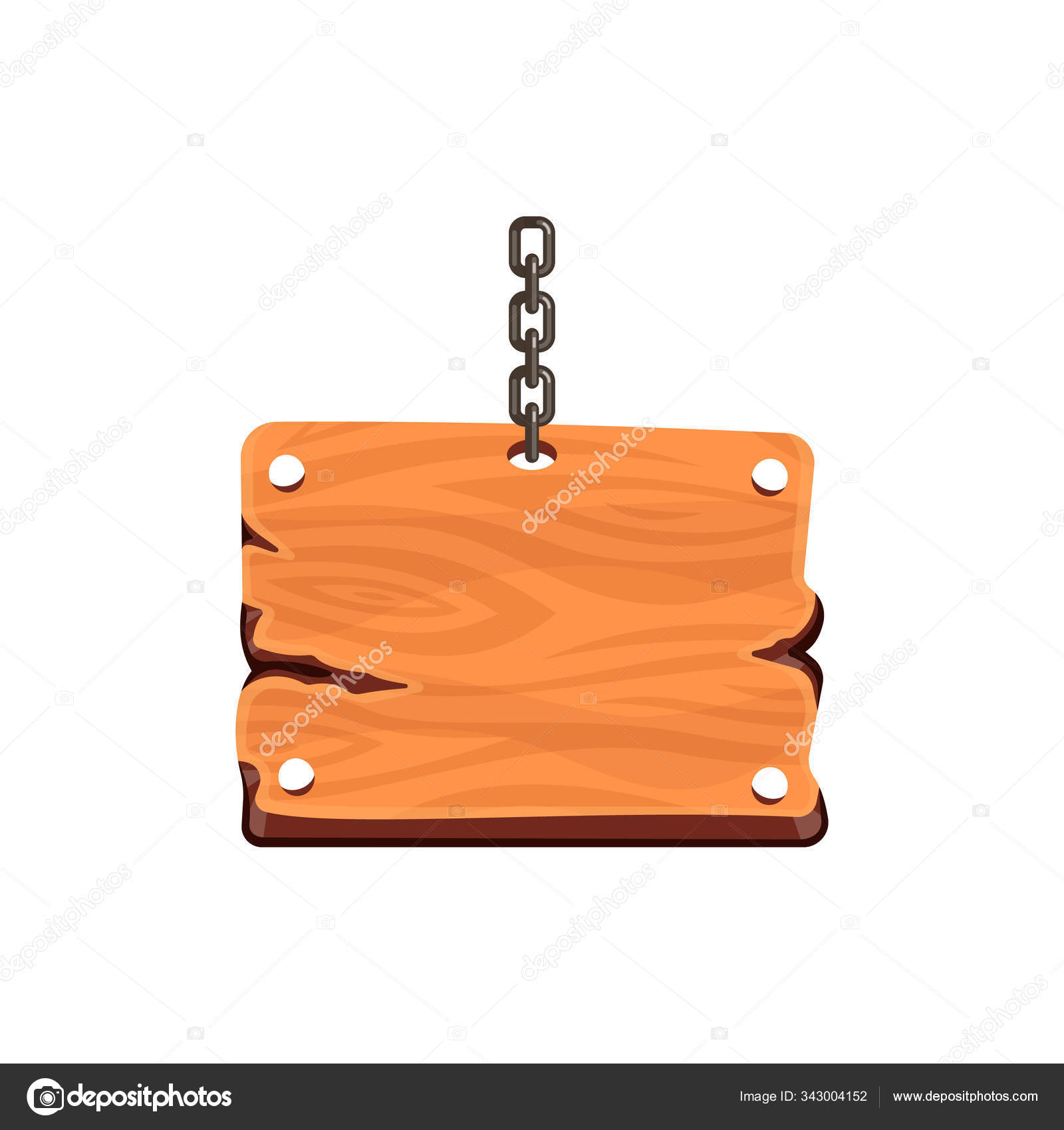Wood Board Vector Illustration Of Wooden Banner Signpost Signboard