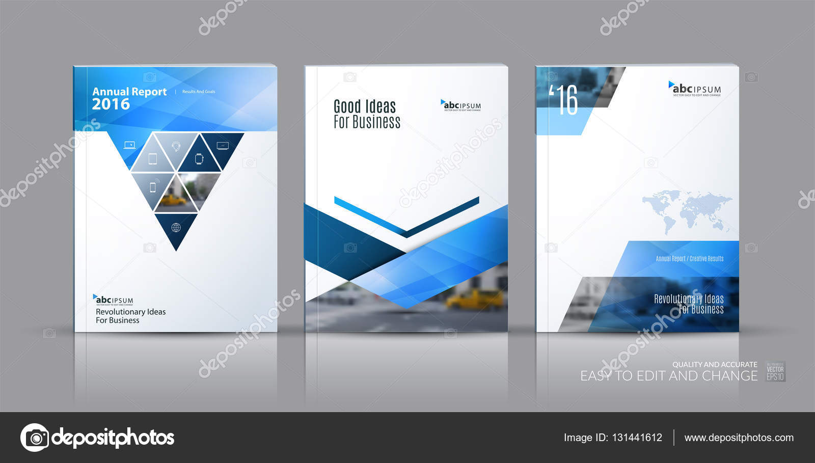 Business vector set. Brochure template layout, cover design annu Stock ...