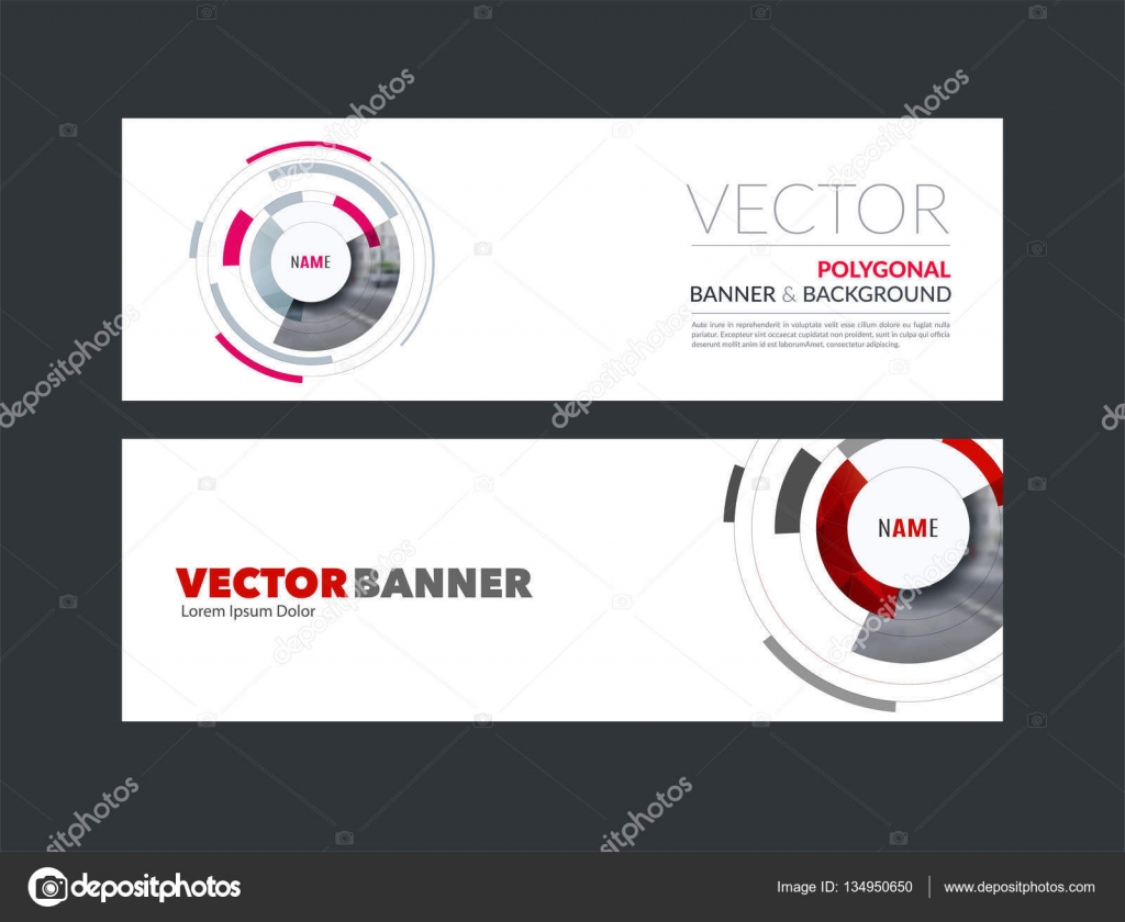 Vector set of modern horizontal website banners with particles, Stock ...