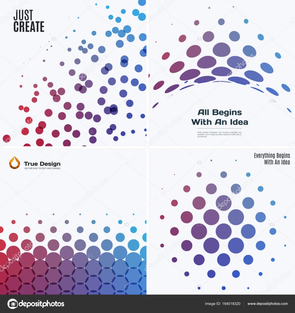 Mega Set of Abstract vector design round elements for graphic template ...