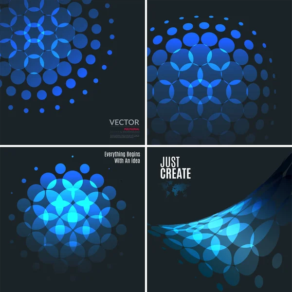 Set of Abstract vector blue design rounds Stock Vector Image by ©to ...