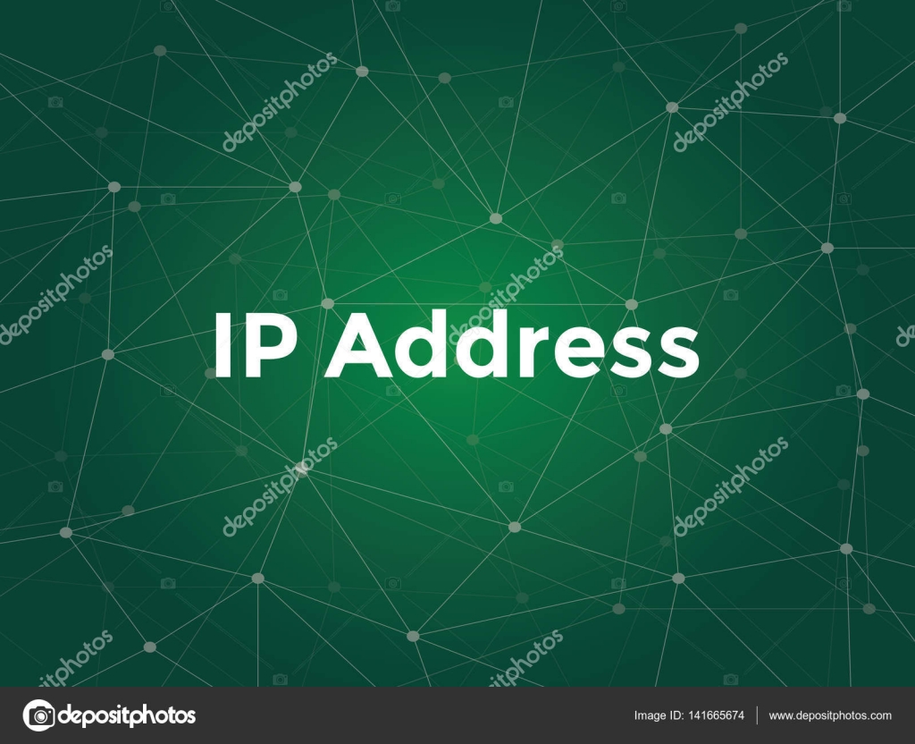 White text illustration for ip address concept - is a numerical label ...