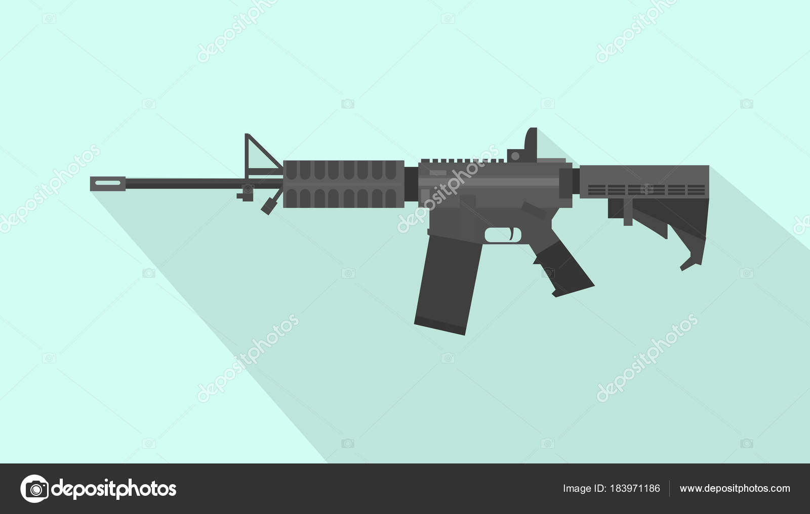 Crossed M4 Silhouette