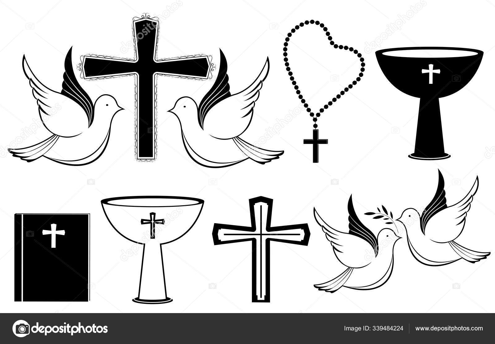 Catholic Baptism Symbols Dove