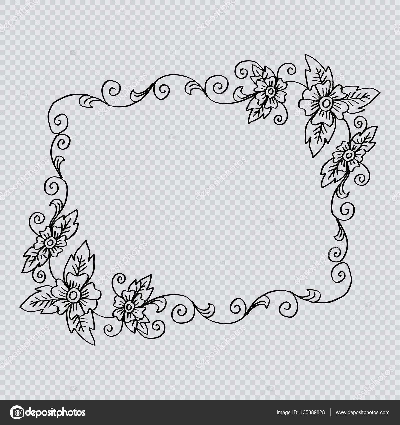 Simple ornamental decorative frame — Stock Photo © Handini #135889828