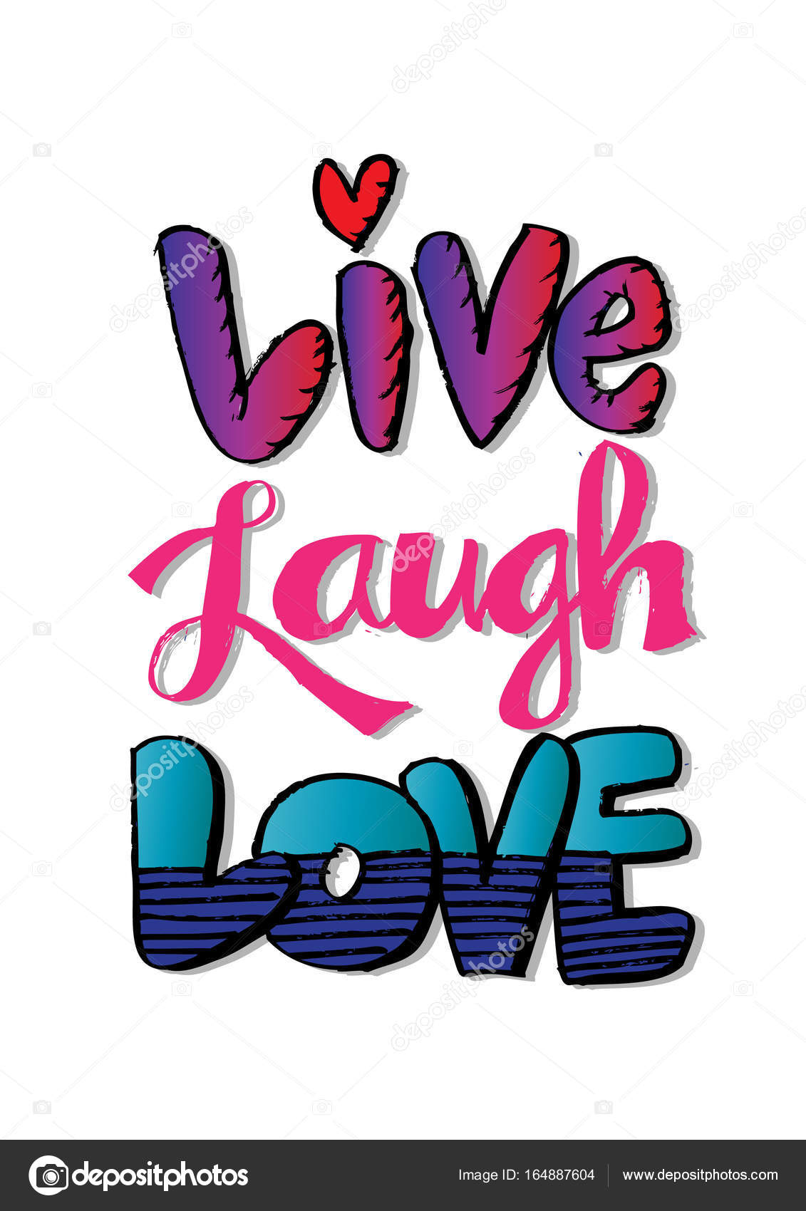 Live laugh love Stock Illustration by ©Handini #164887604