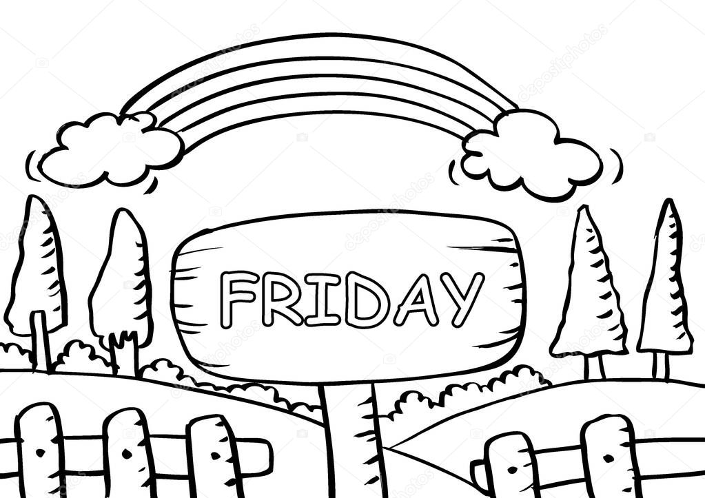 Its Friday Coloring Page Coloring Pages