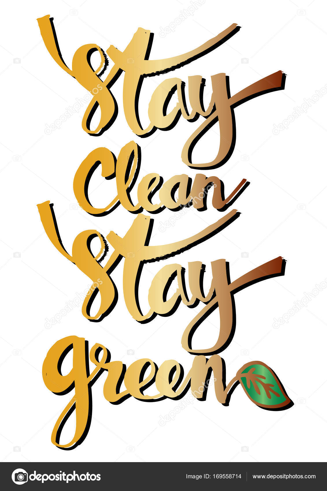 Stay clean stay green poster — Stock Photo © Handini #169558714