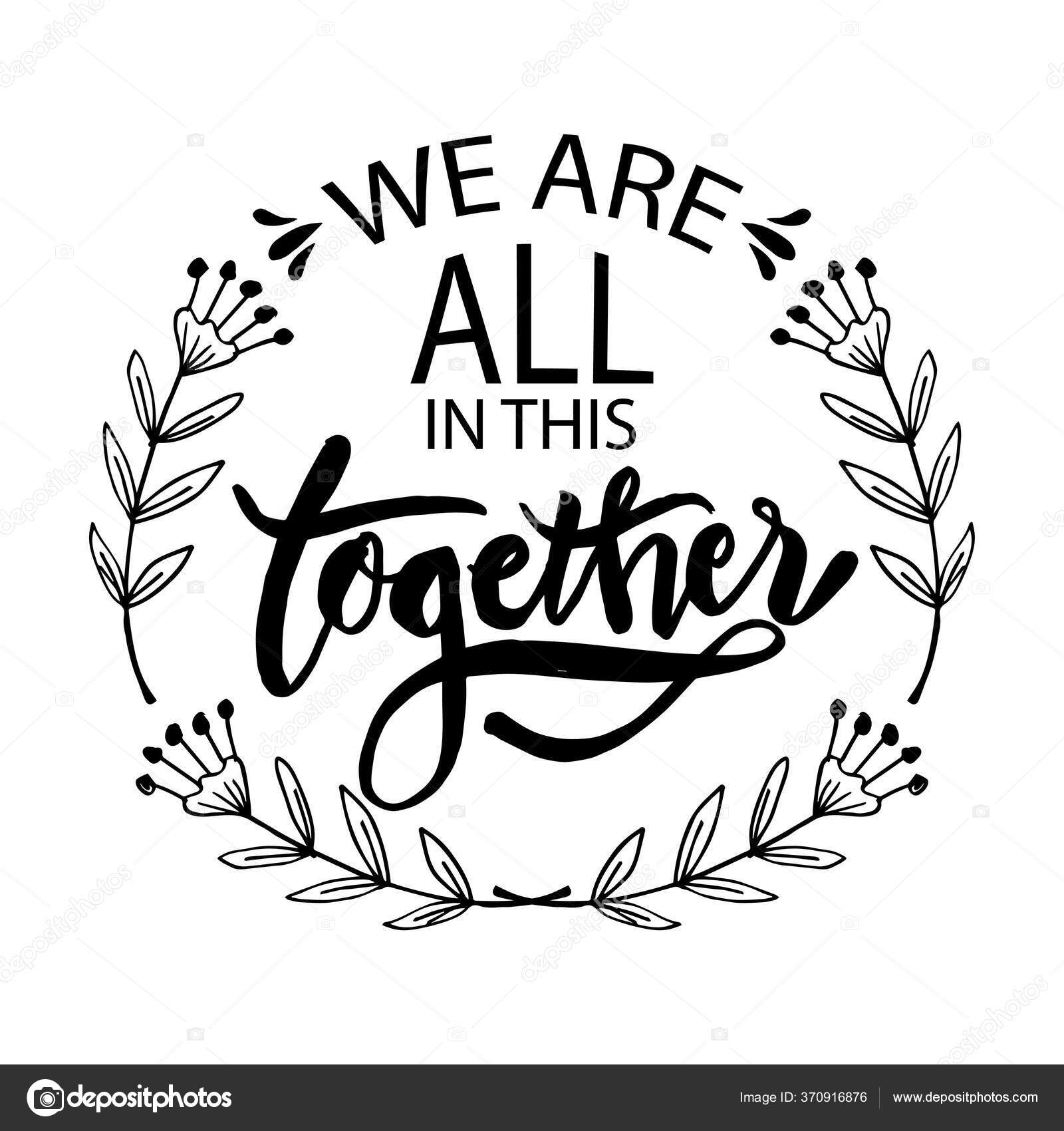 All Together Hand Lettering Typography Poster Stock Vector by ©Handini ...