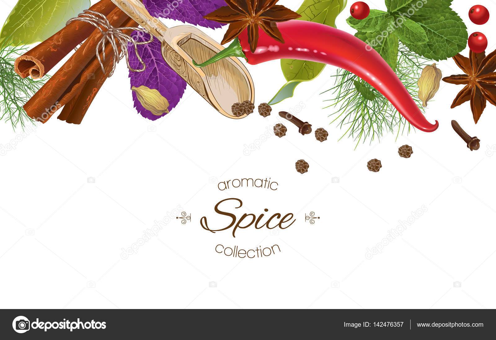 Spice horizontal banner Stock Vector Image by ©PurpleBird18 #142476357