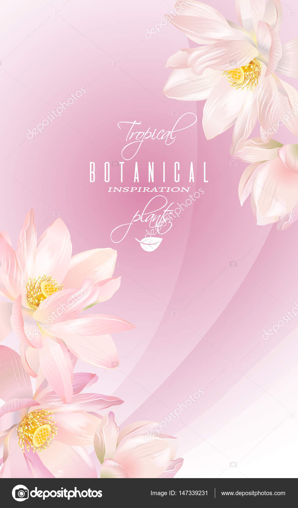 Lotus flower banner Stock Vector by ©PurpleBird18 147339231