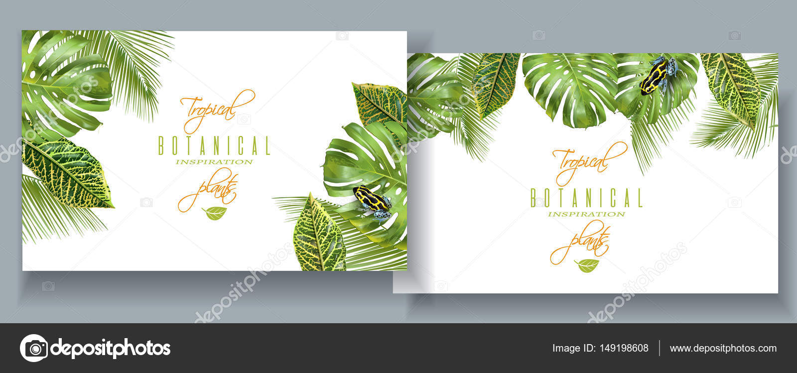 Tropical monstera banners Stock Vector Image by ©PurpleBird18 #149198608