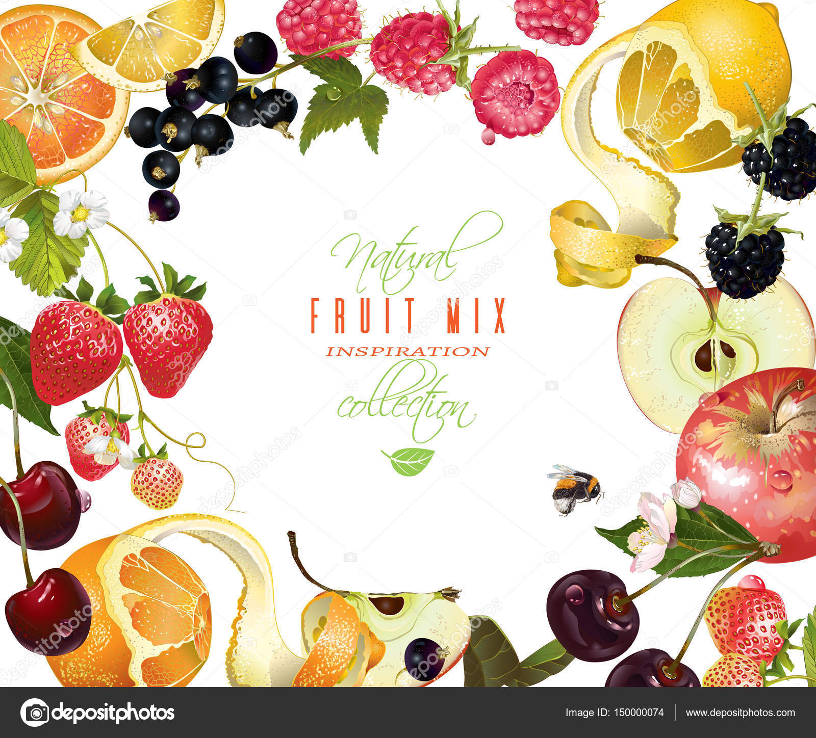 Fruit mix banner Stock Vector by ©PurpleBird18 150000074