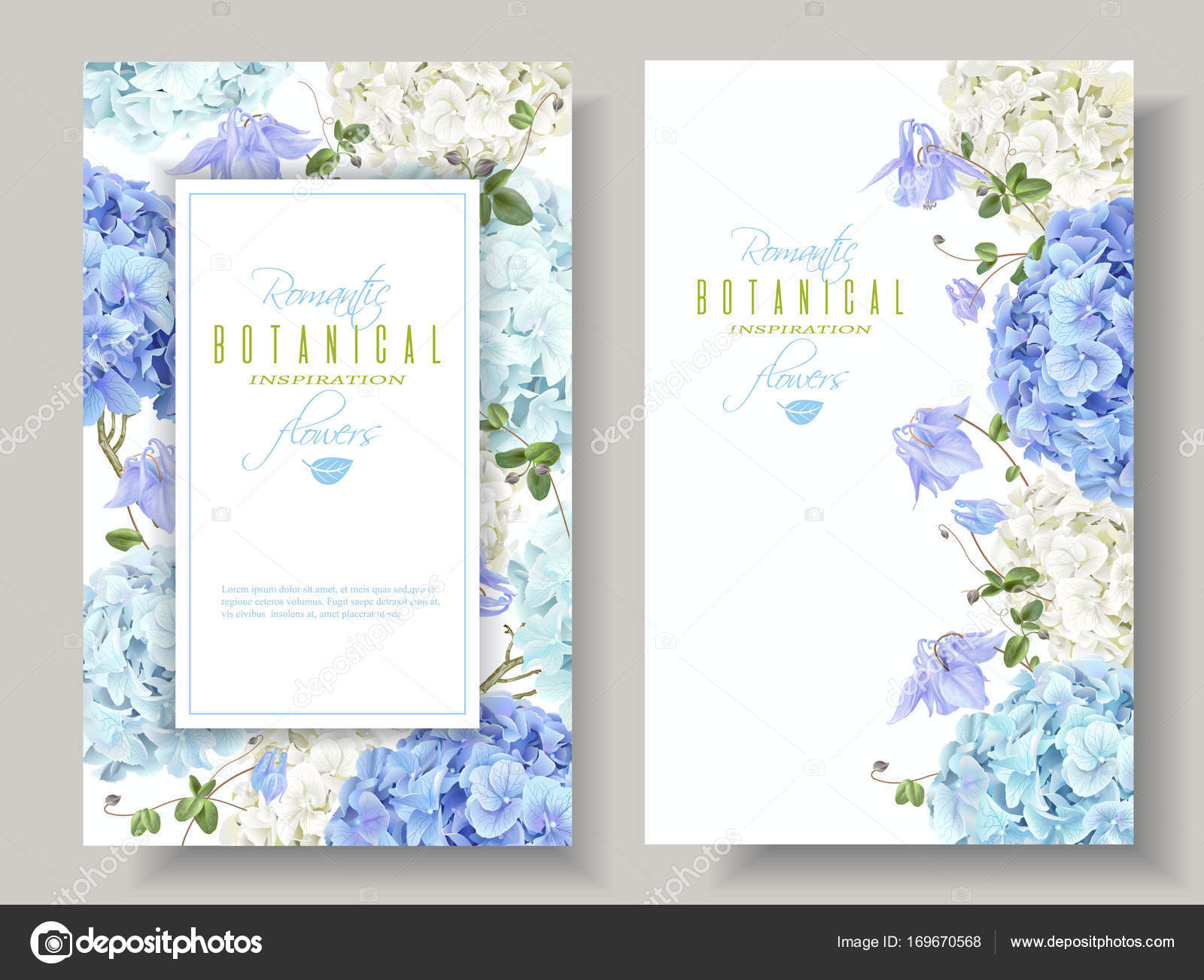Hydrangea banners blue Stock Vector Image by ©PurpleBird18 #169670568