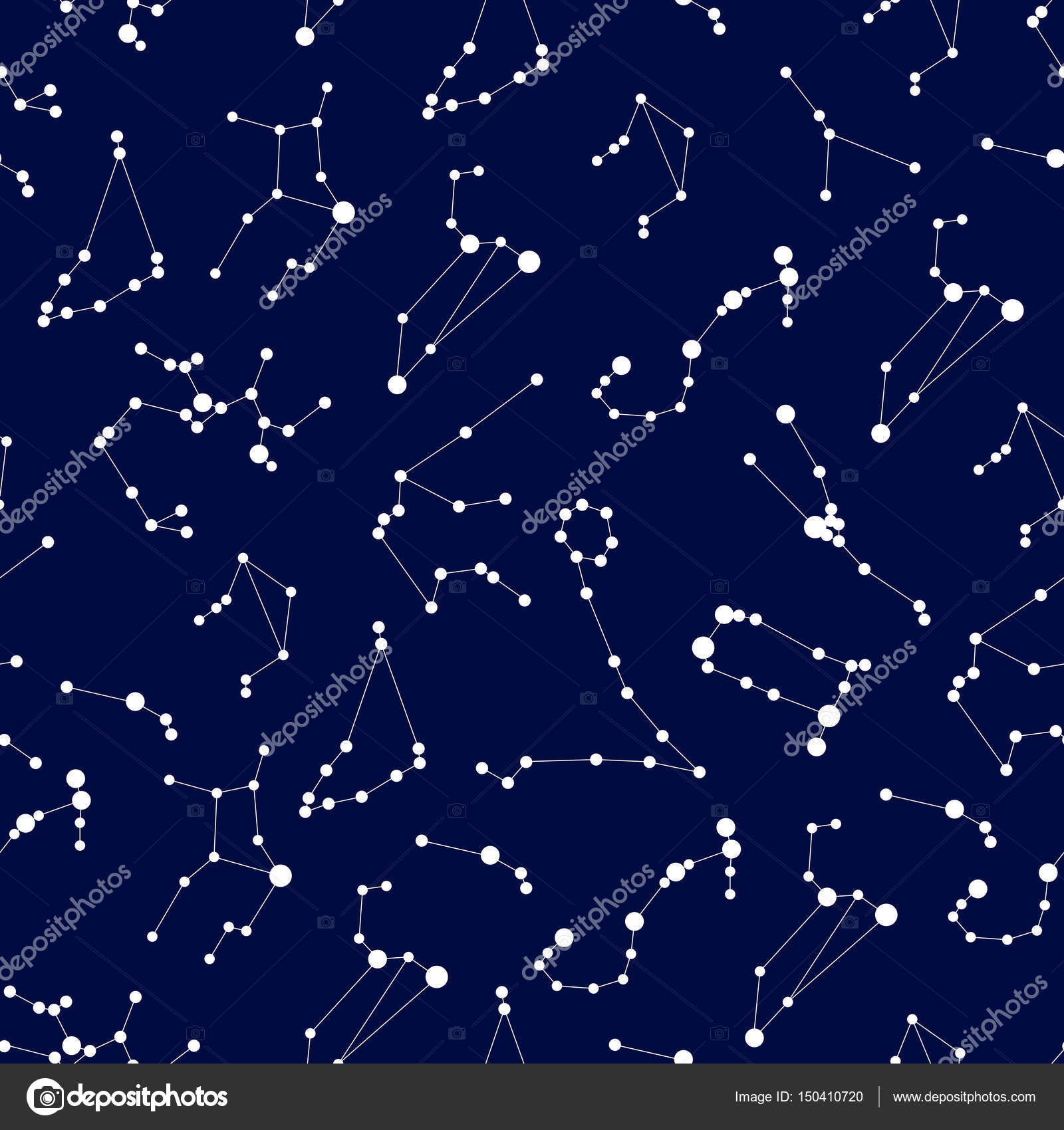 Raster illustration. Astronomy different constellations Stock Photo by ...