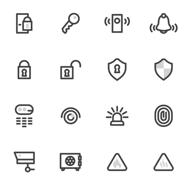 Security element vector icon set on white background Stock Vector Image ...