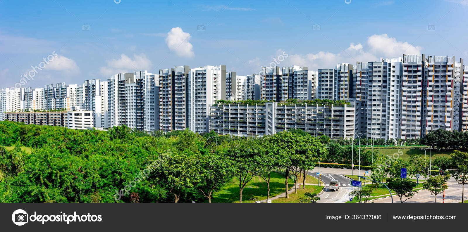 Panorama Shot Housing Development Board Hdb Residential Buildings ...