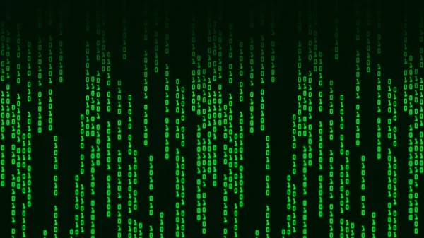 Binary code with digits moving on screen on back background. - Stock Image - Everypixel
