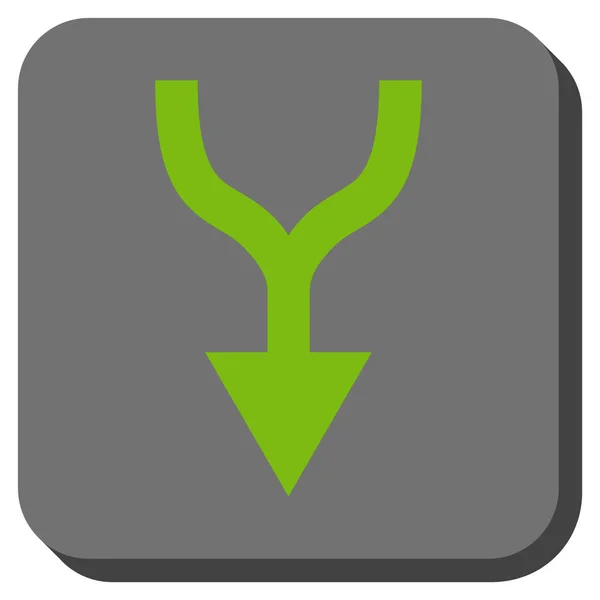 Combine Arrow Down Rounded Square Vector Icon — Stock Vector ...