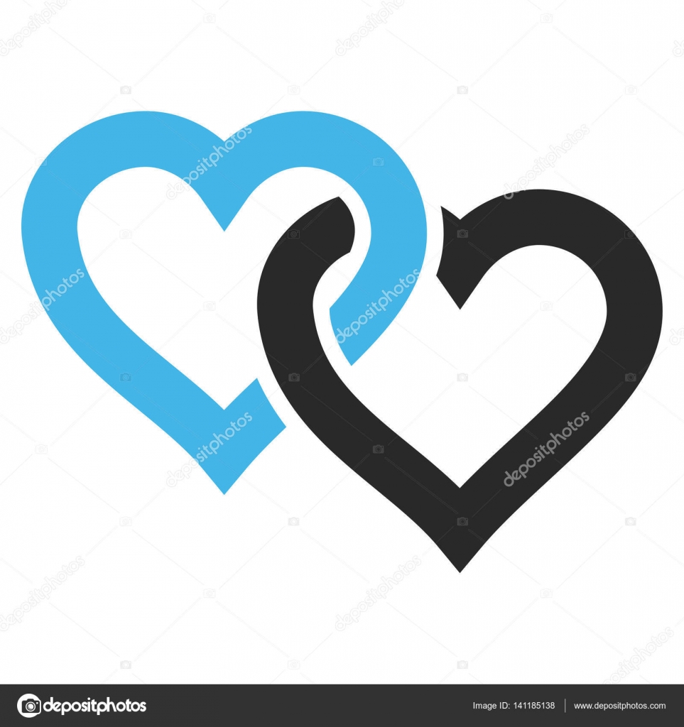 Linked Hearts Vector Icon Stock Vector Image by ©anastasyastocks.gmail ...