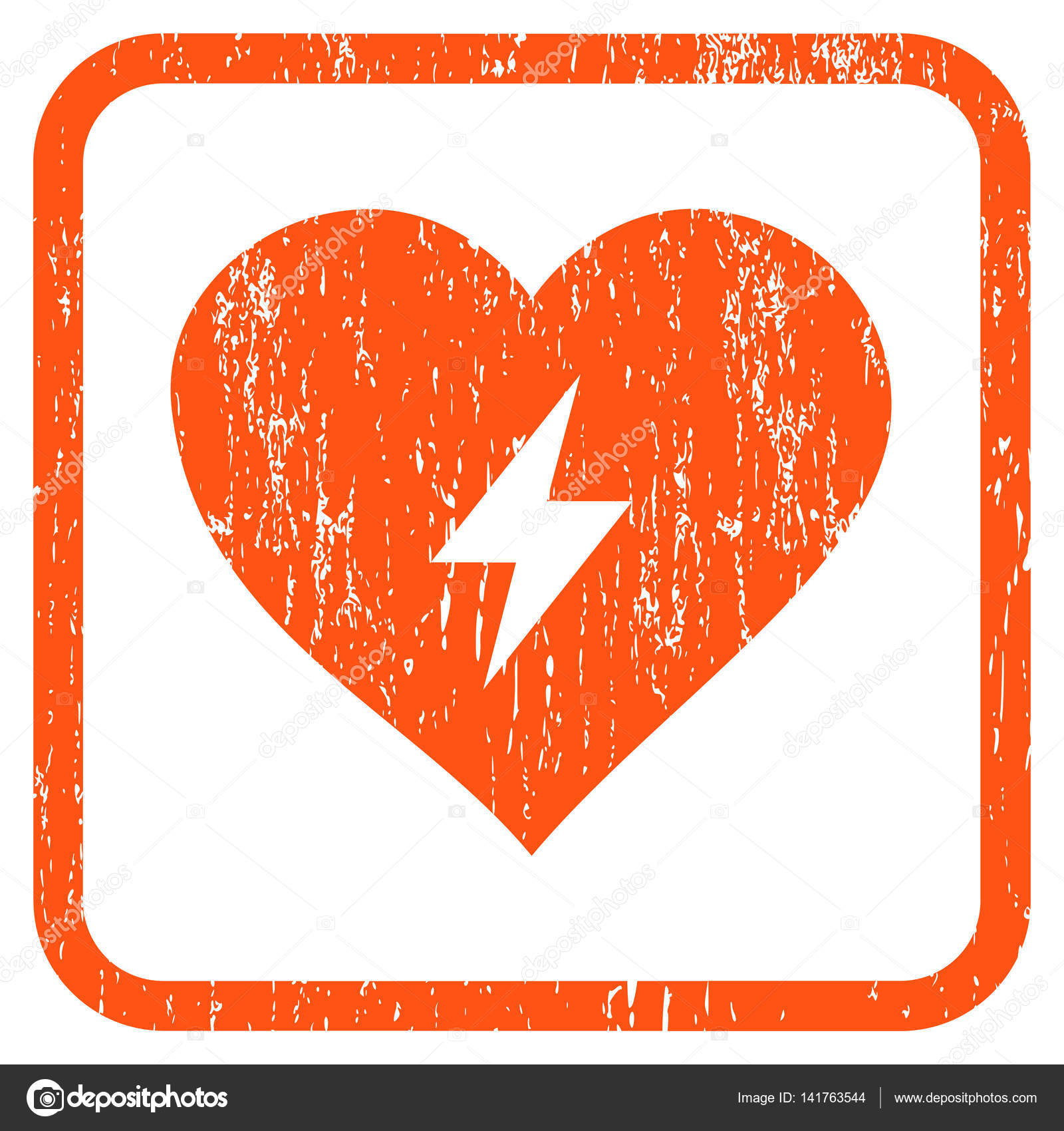 Heart Power Icon Rubber Watermark Stock Vector by ©anastasyastocks ...