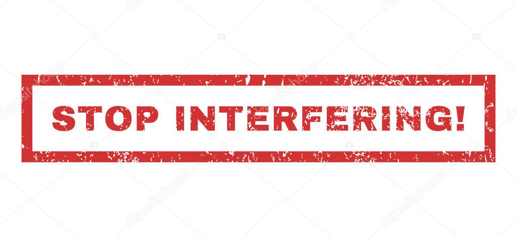 Dejar de interferir Exclamación Sello de goma 2022