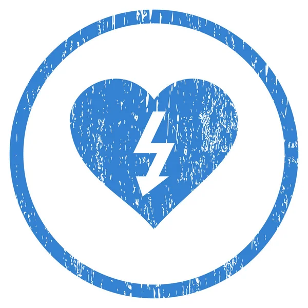 Heart Power Rounded Grainy Texture Icon — Stock Vector ...