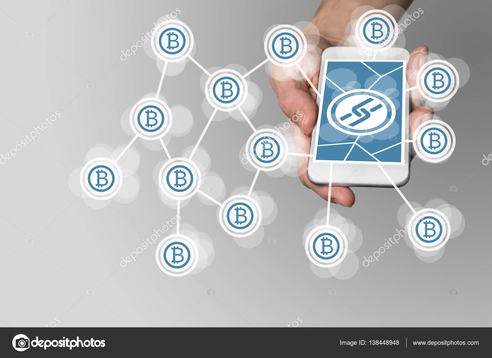 Blockchain background with icons – Stock Editorial Photo © nils ...