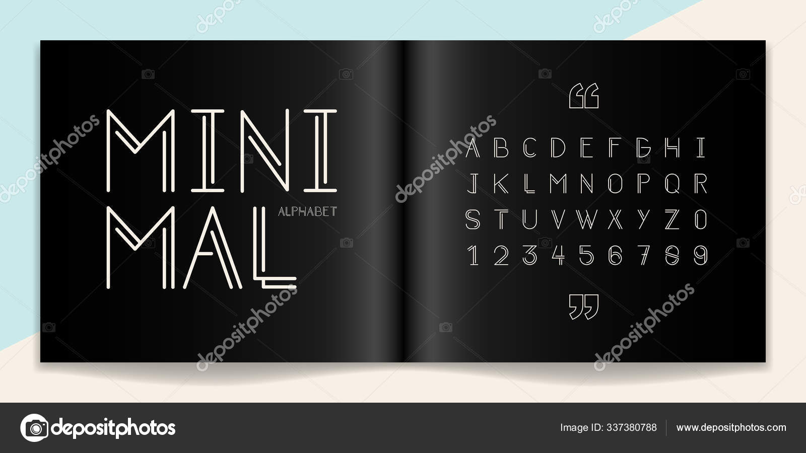 Conjunto de fontes e alfabetos mínimos. Letras Design para revista ...