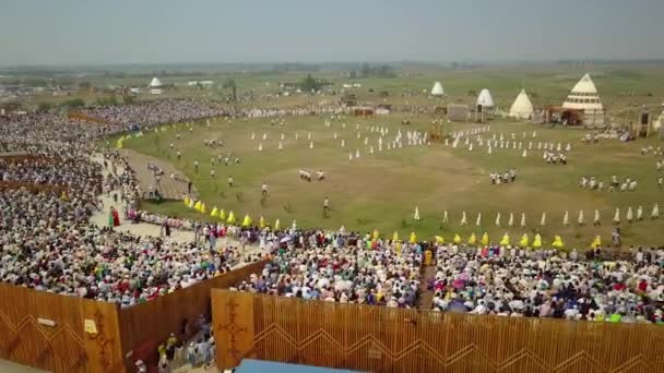 Aerial Grand Stage Scene Yurts Ethnic Festival Ysyakh Yakutia ...