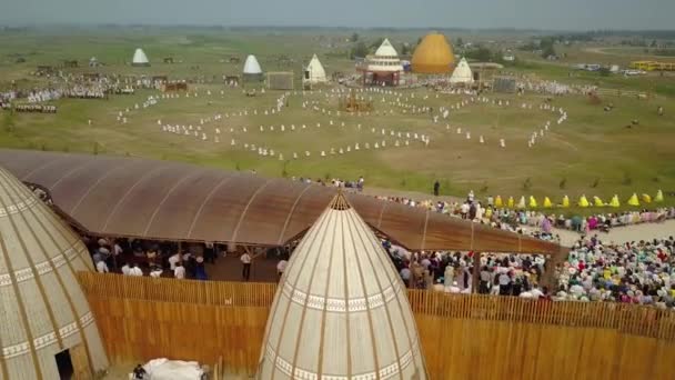 Aerial Grand Stage Scene Yurts Ethnic Festival Ysyakh Yakutia ...