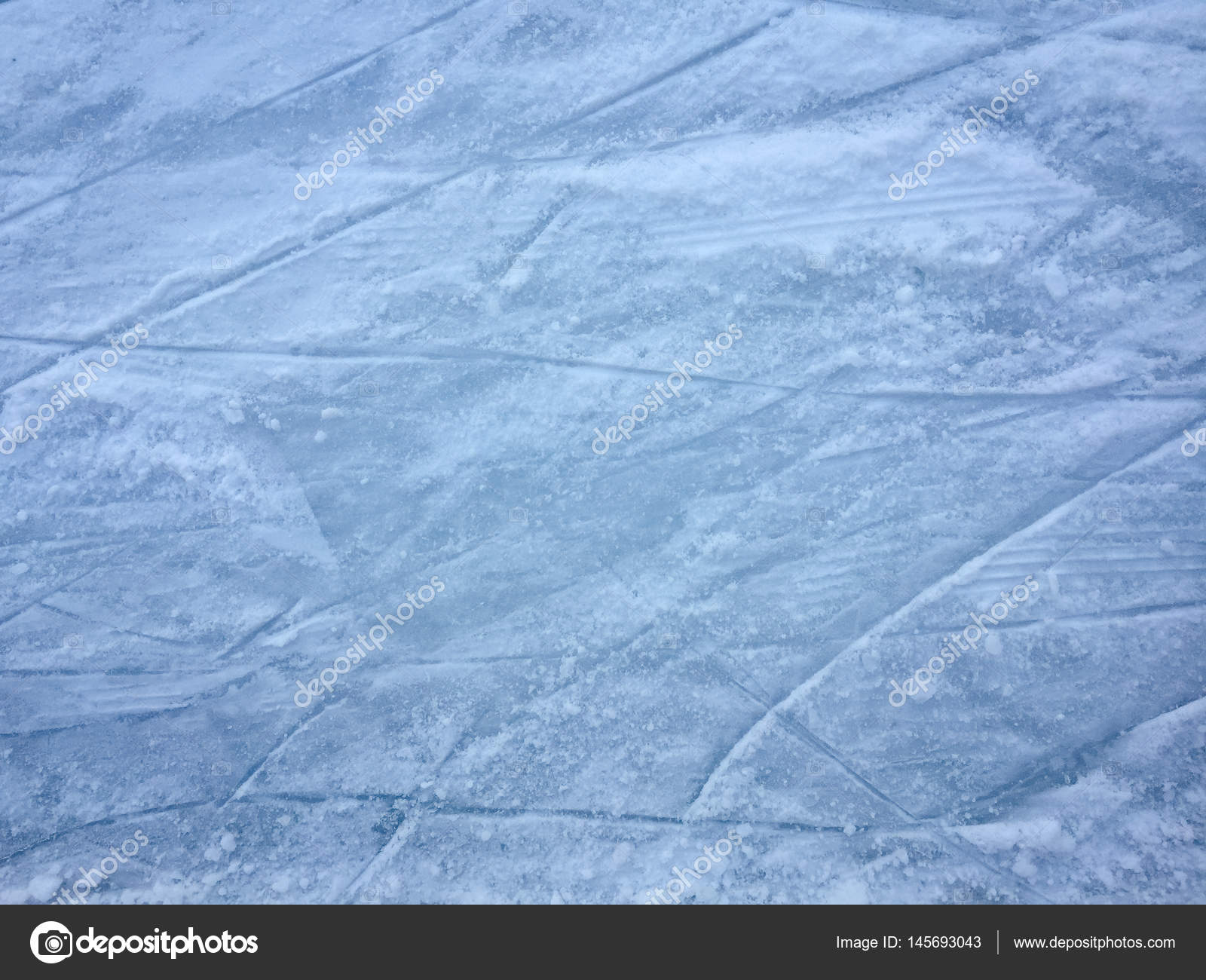 Ice Skating Rink Scratches Surface Background Top View Stock Photo by ...