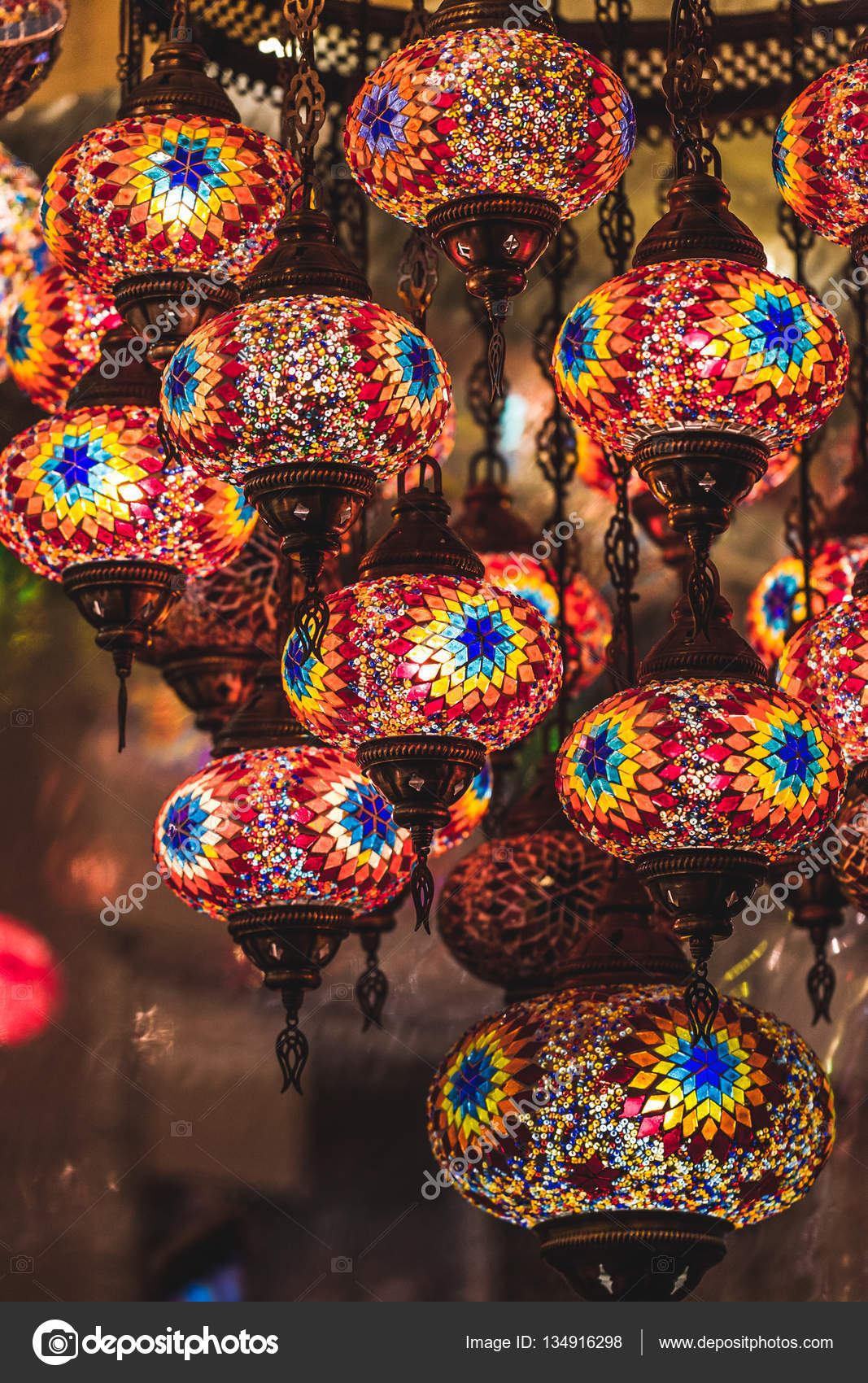Amazing traditional handmade turkish lamps Stock Photo by ...