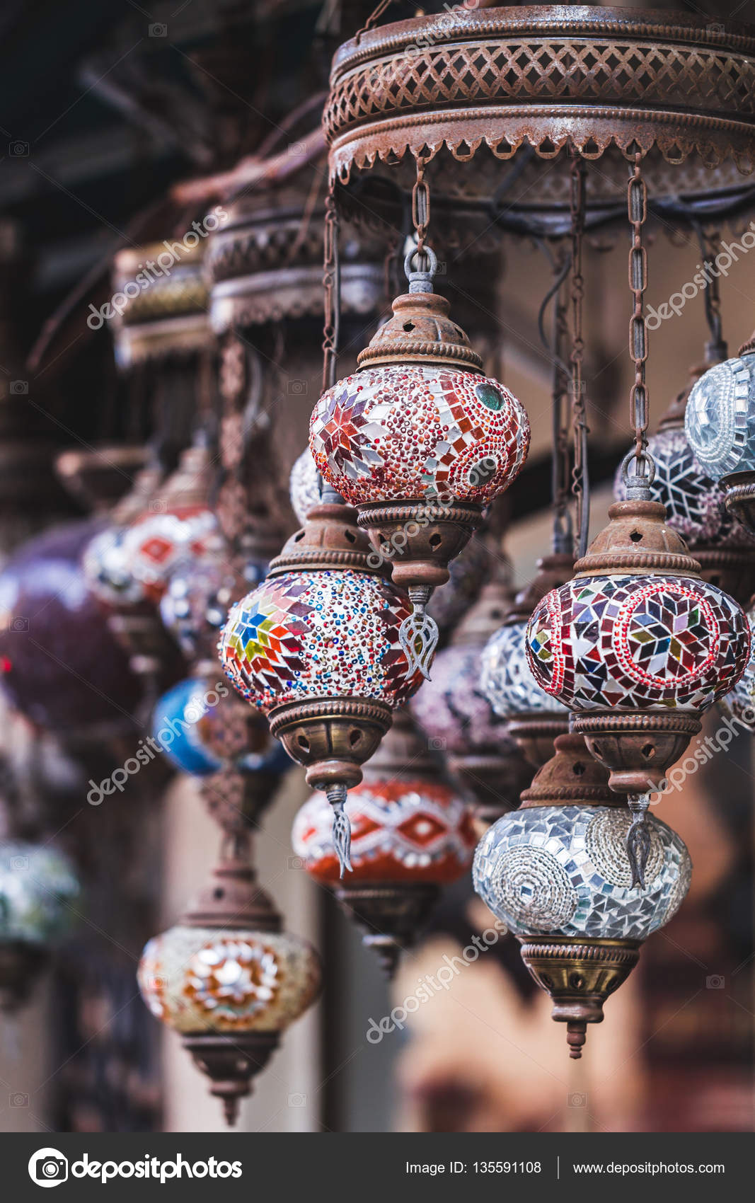 Beautiful traditional handmade turkish lamps Stock Photo by ...