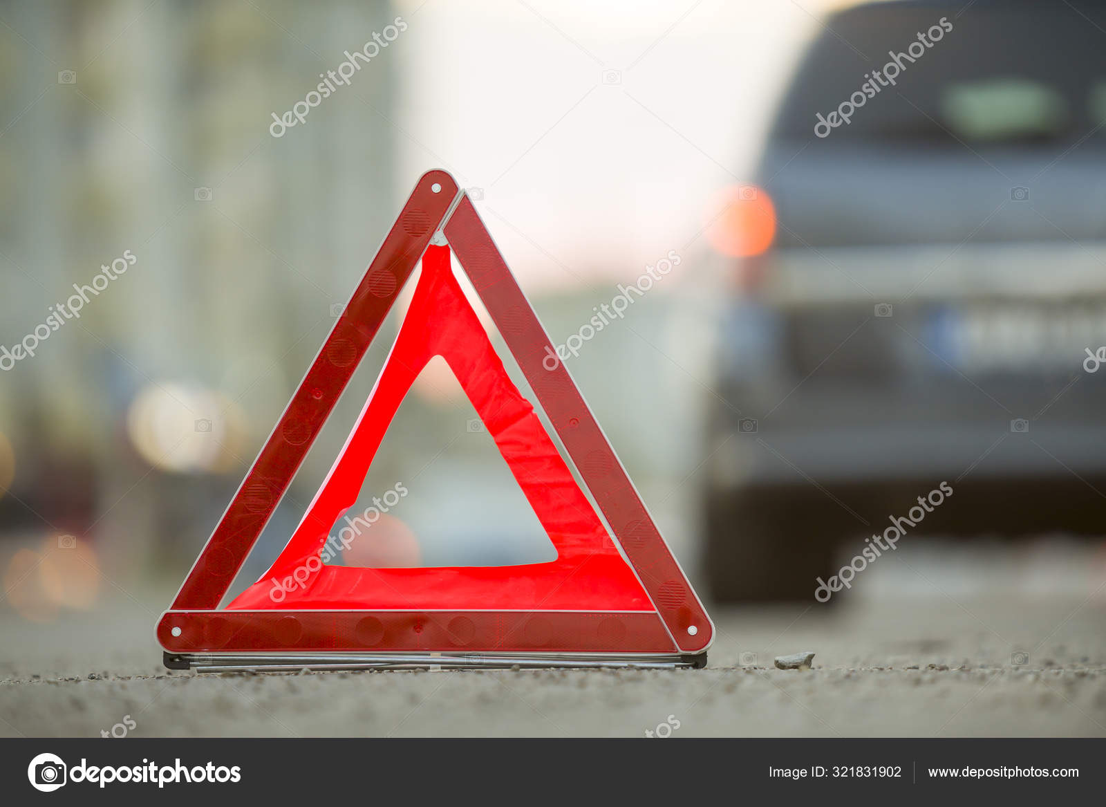 Red Triangle Car Logo