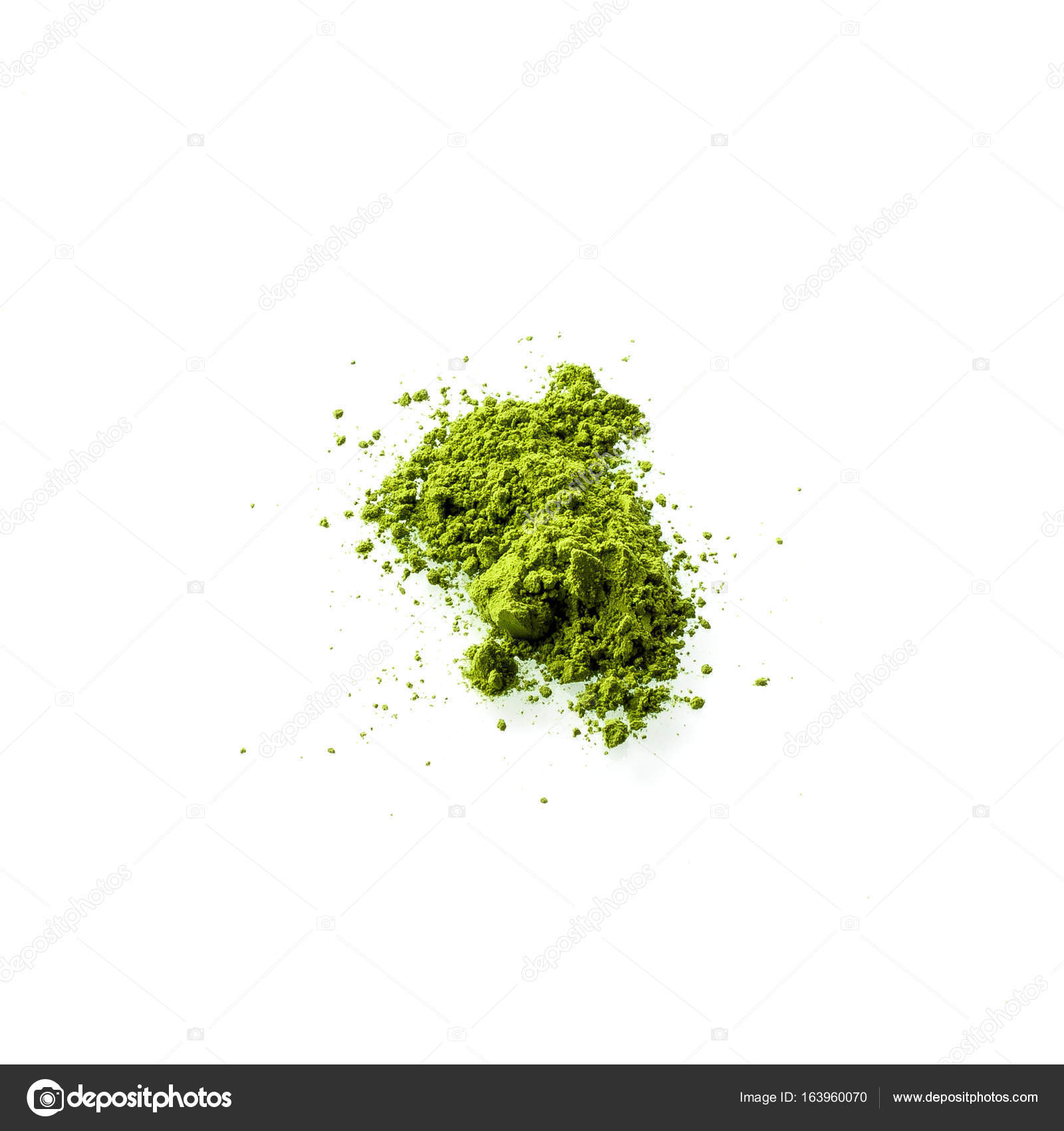 Matcha powder on white background. — Stock Photo © Louno #163960070